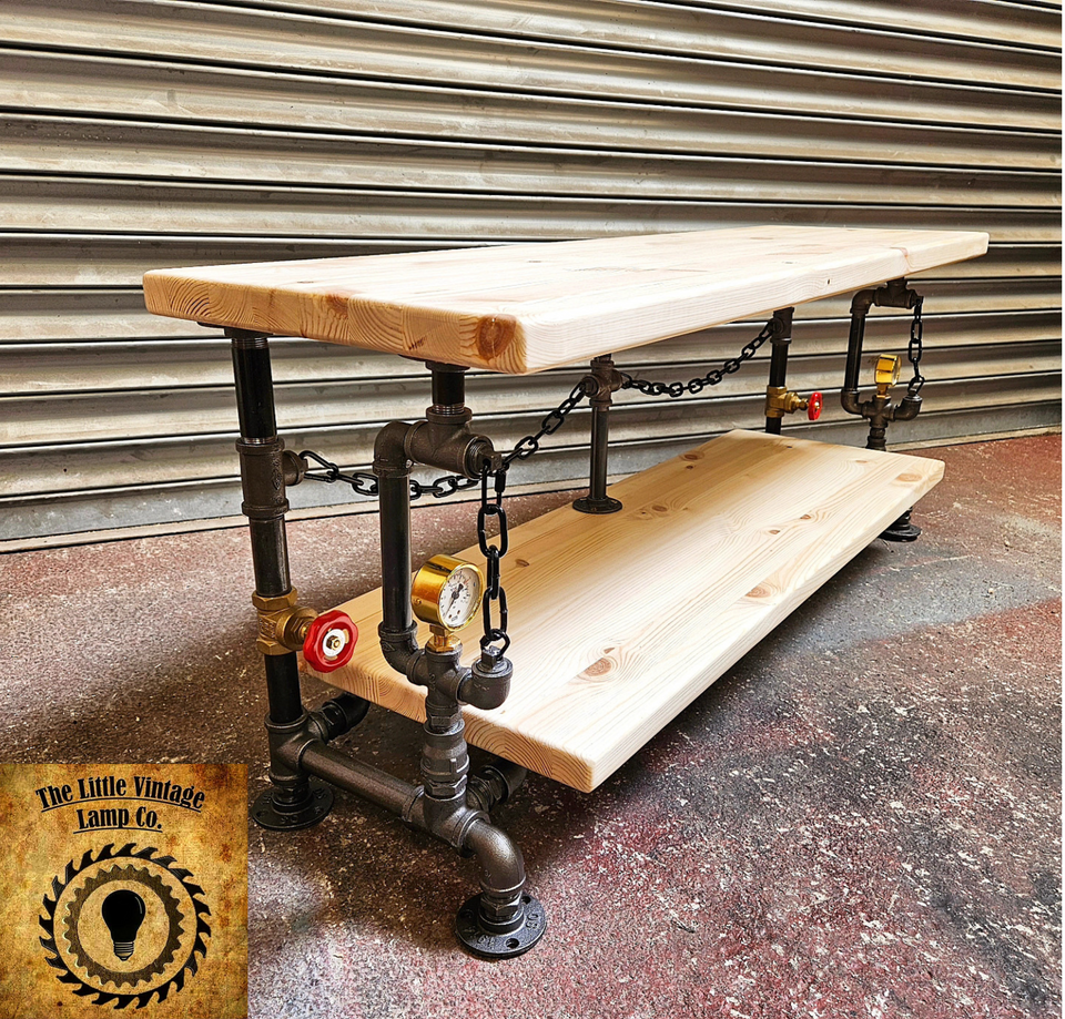 The Chain Steampunk TV Stand – The Little Vintage Lamp Co