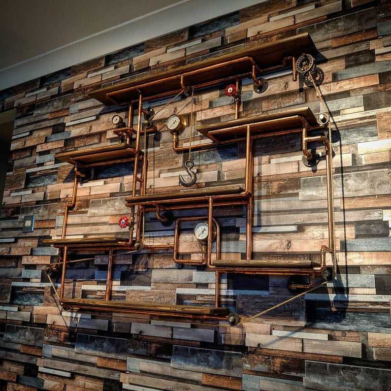 Industrial Steampunk Shelving - The Little Vintage Lamp Co